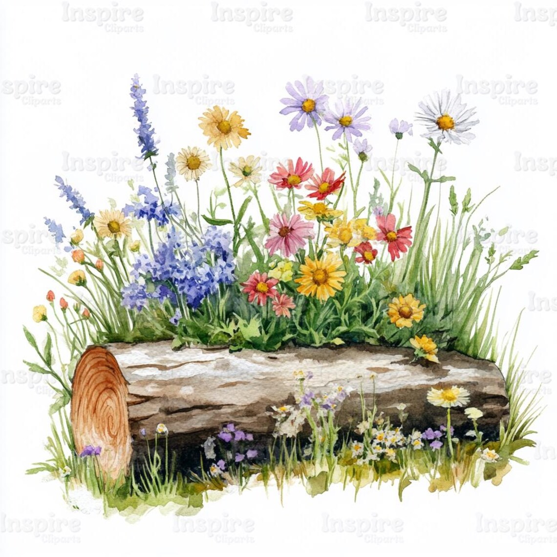 Watercolor Wildflower Clipart Collection: Floral Graphics (digital ...