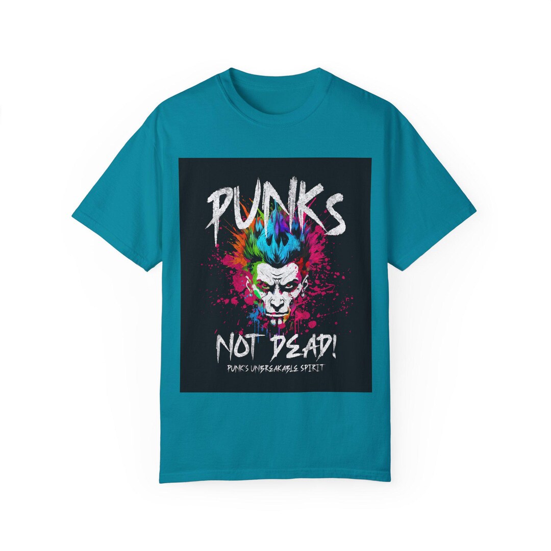 Punks Not Dead Paint Splatter Graffiti Unisex T-shirt, Rebellion Tee ...