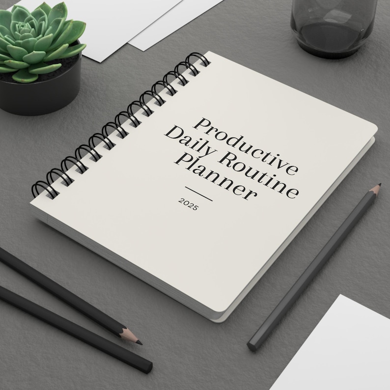 Minimalist Productive Daily Routine Planner - Etsy