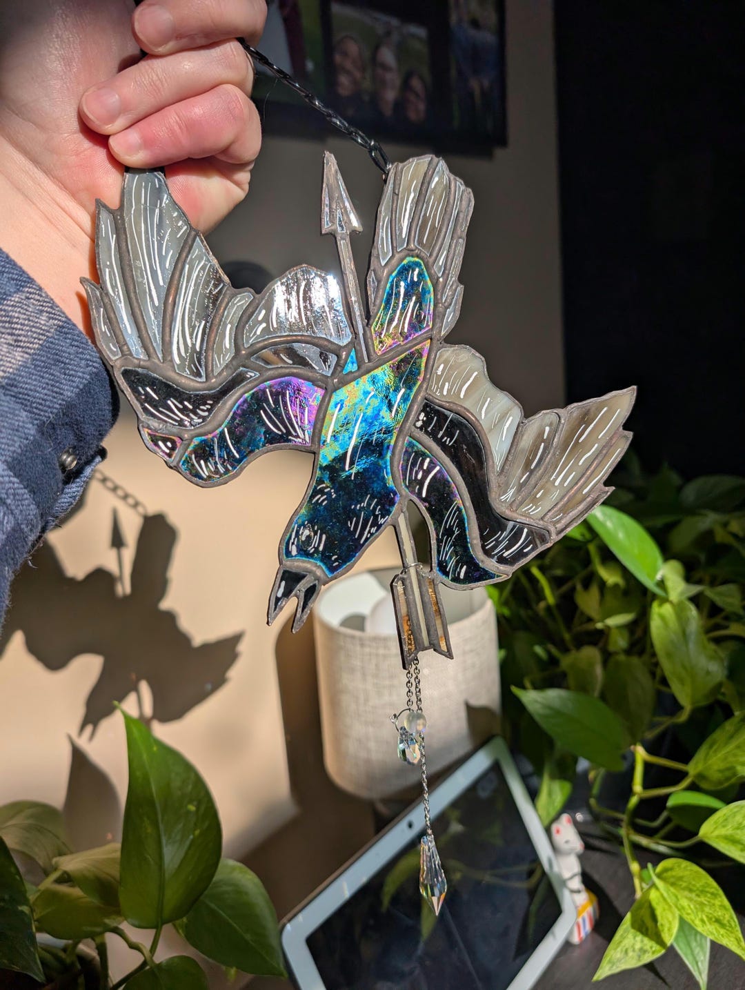Shiny Things | Crow Suncatcher | Raven Suncatcher - Etsy