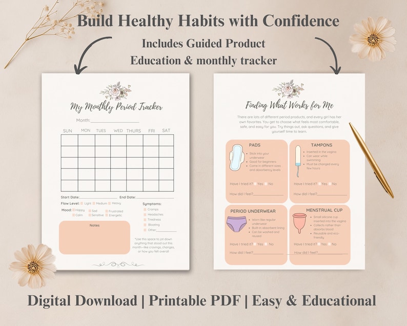 Tween Puberty Guide for Girls | Period Journal PDF | Hello Period ...