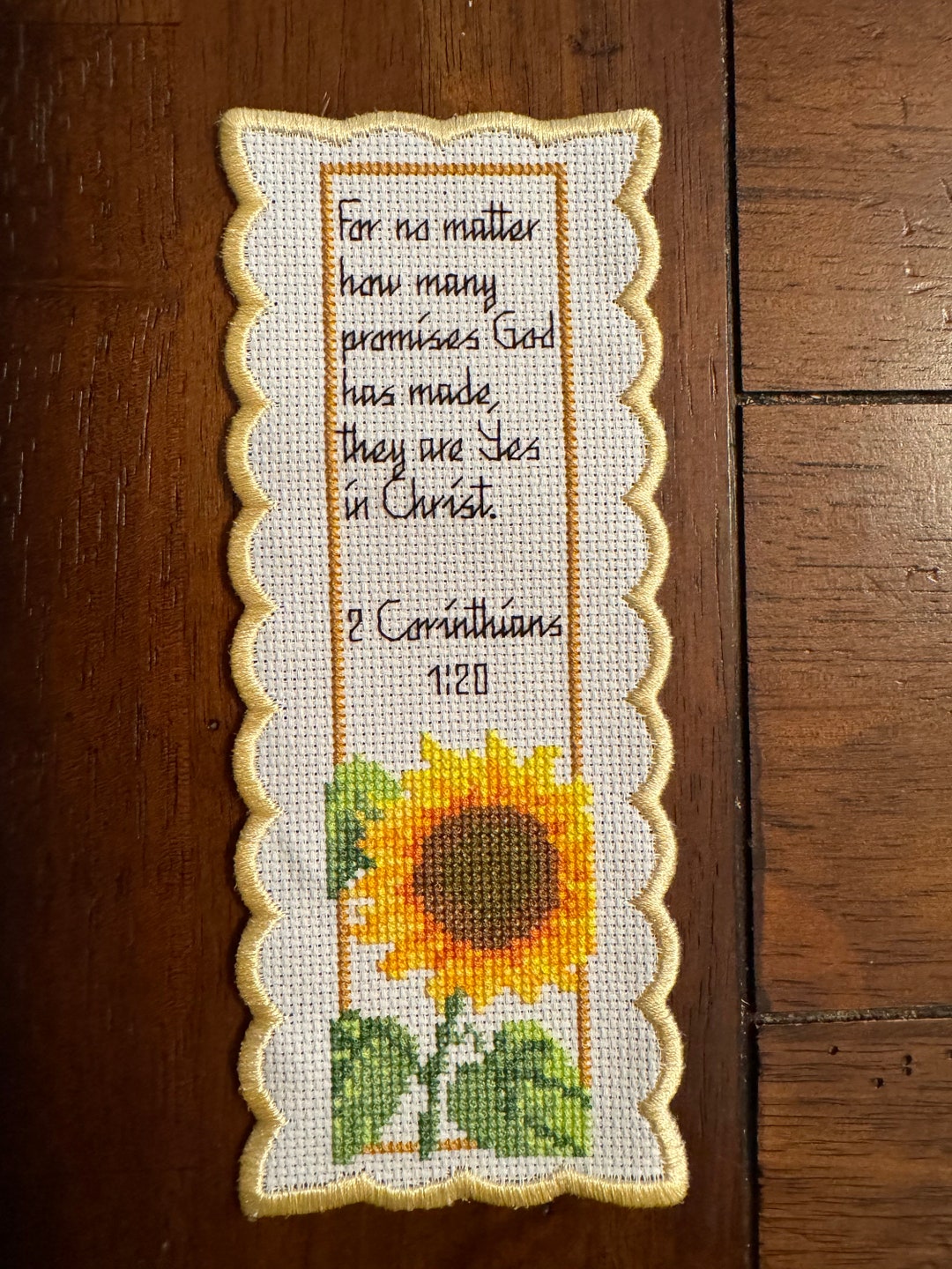 Cross Stitch Christian Bookmark - 2 Corinthians 1:20 for No Matter How ...