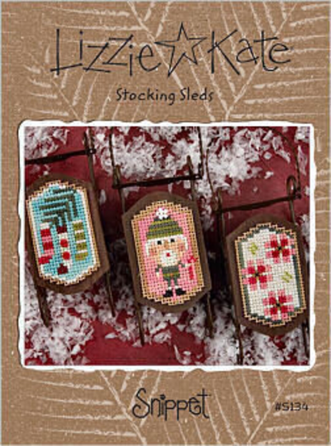Cross Stitch Christmas Sled Pattern W/ Embellishments Stocking Sleds ...