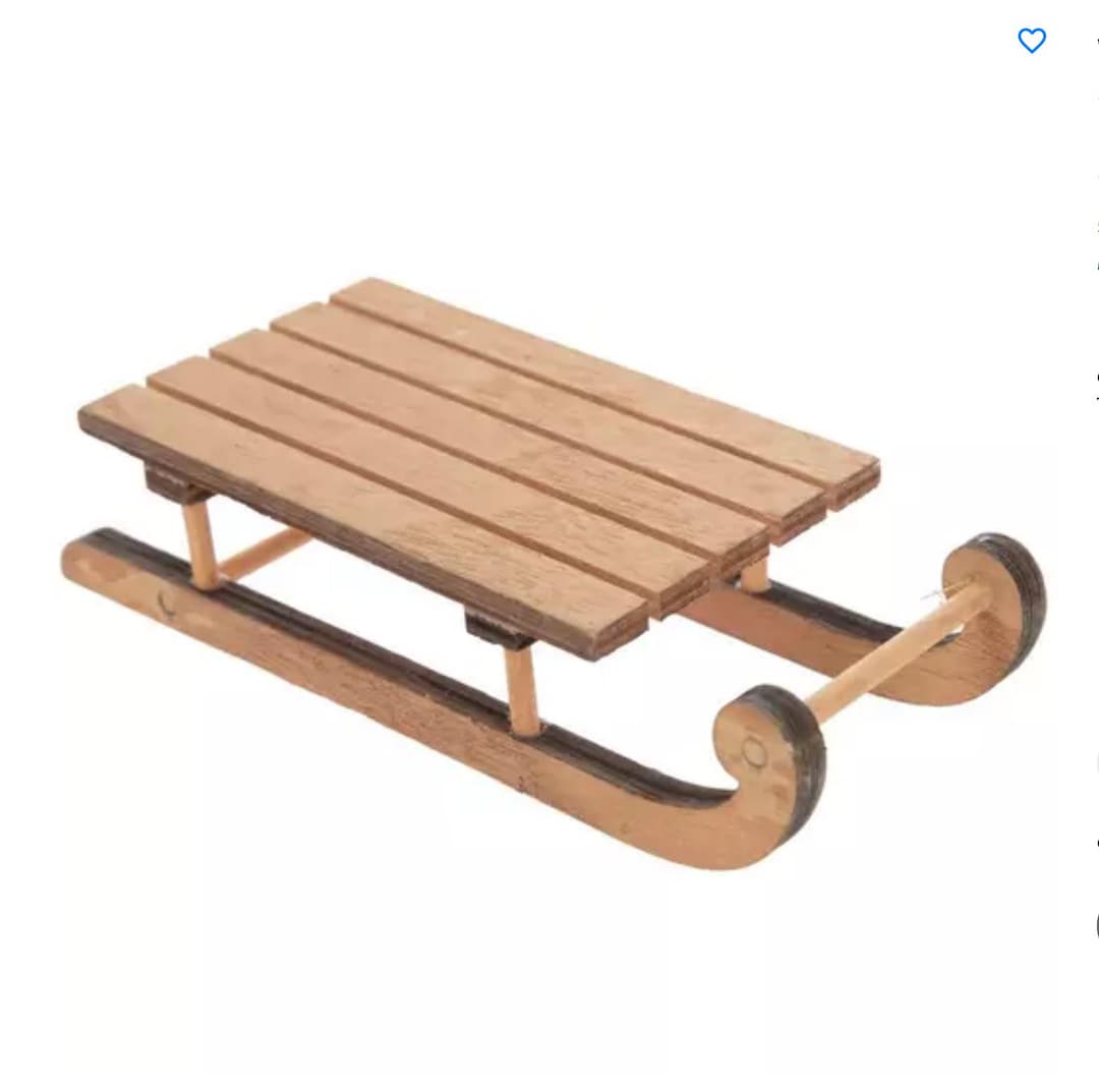 Lt Brown Wood Sled for Christmas Crafting - Winter Christmas Ornaments ...