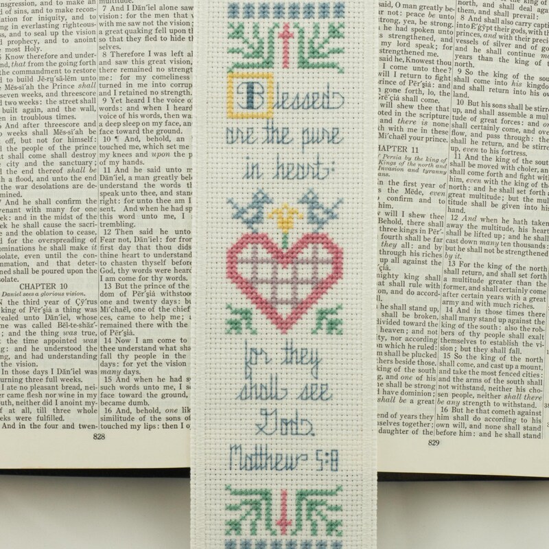 Bible Bookmark Cross Stitch - Etsy