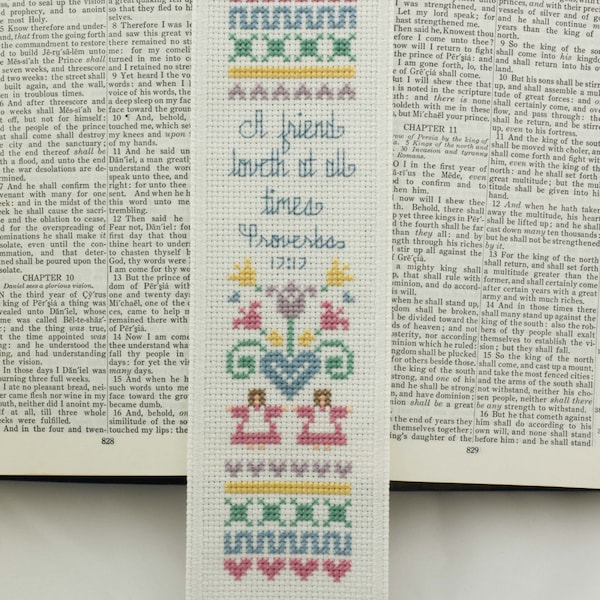 Cross Stitch Corner Bookmark - Etsy