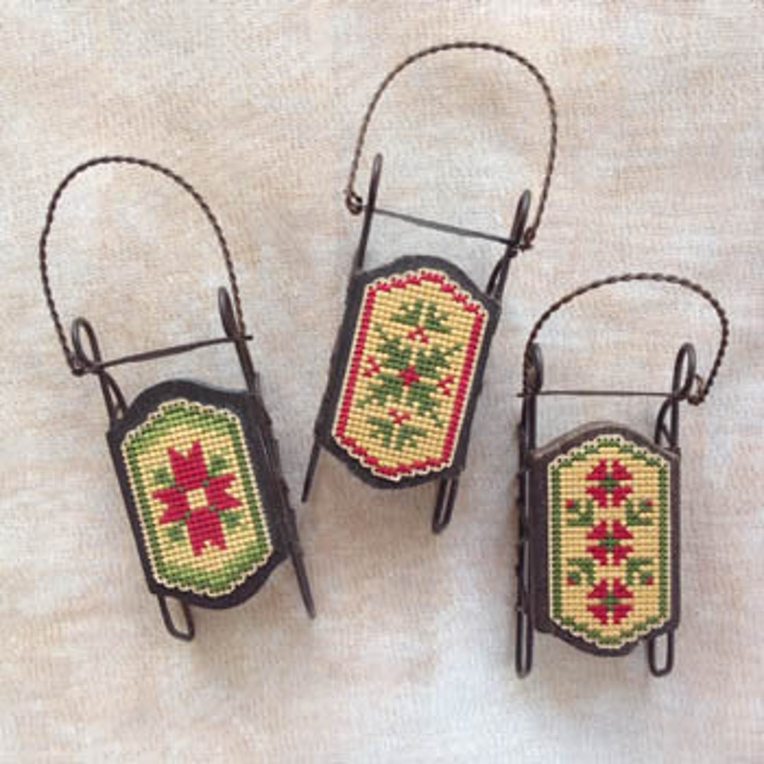 Foxwood Crossing Sled Cross Stitch PATTERN - Quaker Sleds - Pattern ...