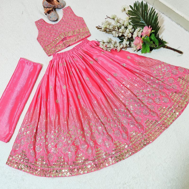 Indian Dress Kids Lehenga - Etsy