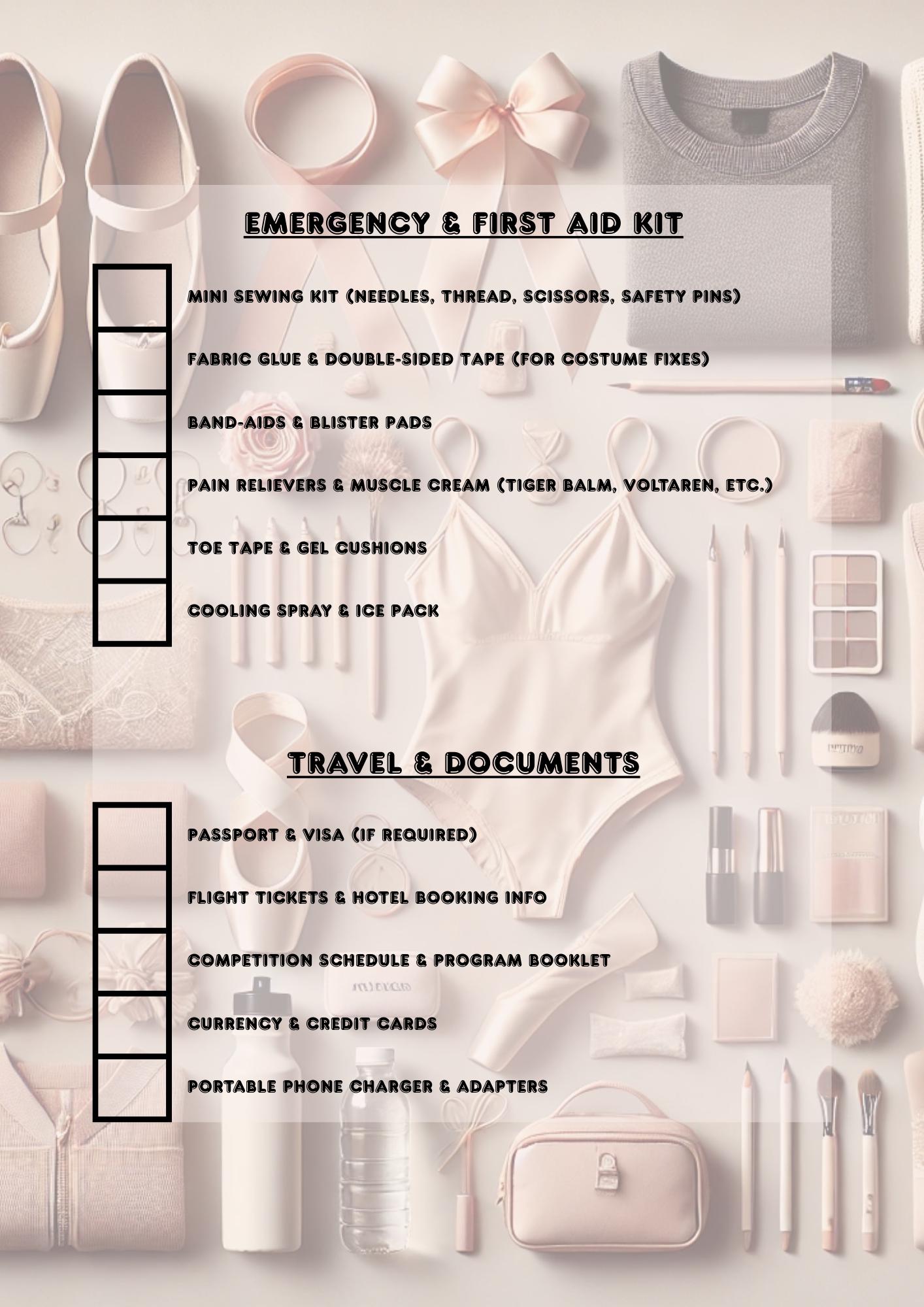 Ultimate Ballet Competition Packing List | Printable Dance Competition ...