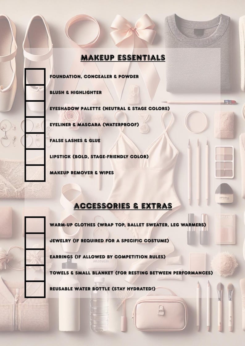 Ultimate Ballet Competition Packing List | Printable Dance Competition ...