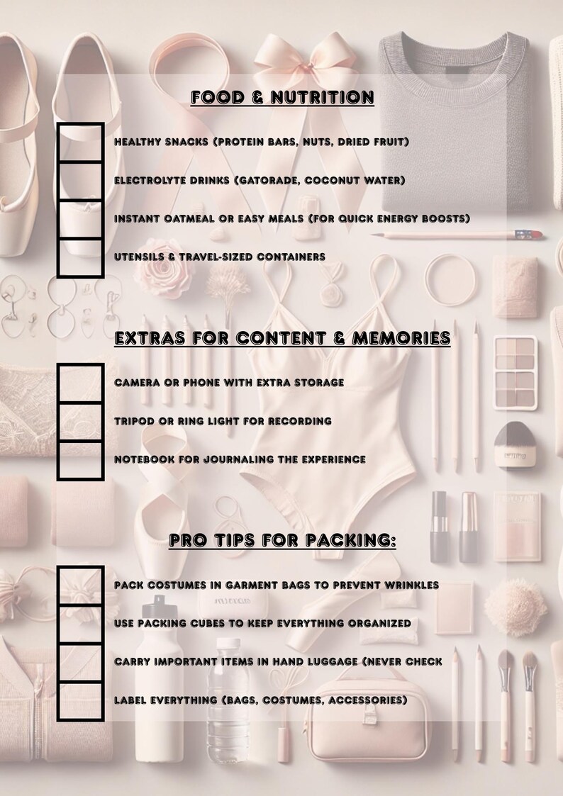 Ultimate Ballet Competition Packing List | Printable Dance Competition ...