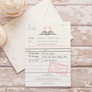 Library Card Invitation for Baby Shower Personalized - Etsy
