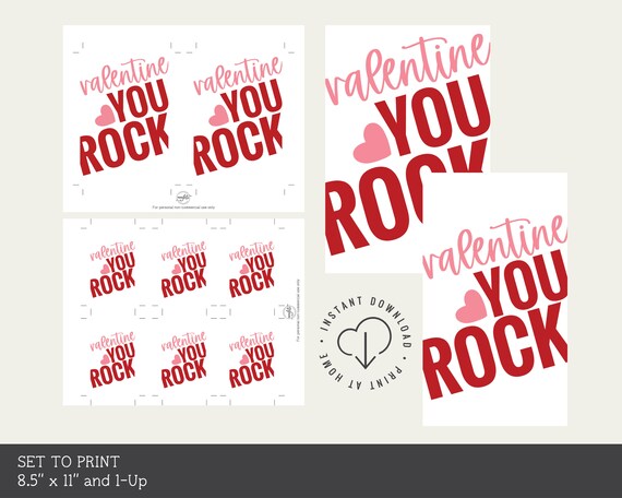 You Rock Valentine Printable
