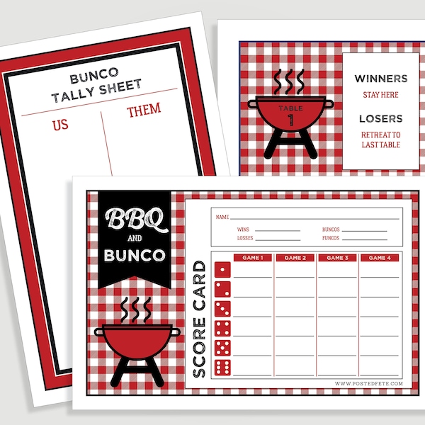 Bunco Score Card - Etsy