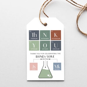 Periodic Table Favor Tag Printed - Chemistry Science Bridal Shower - Etsy
