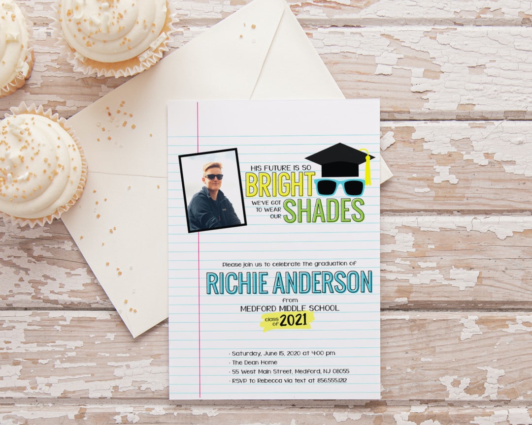 8th Grade Graduation Party Invitation His Future is so - Etsy