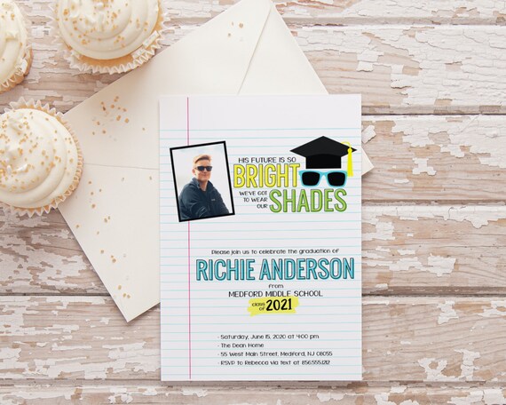 8th Grade Graduation Party Invitation His Future is so - Etsy