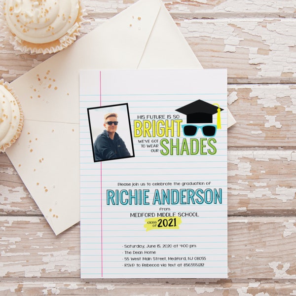 8th Grade Graduation Invitations - Etsy