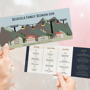 Ski Resort Family Reunion Invitation With Itinerary - Birthday ...