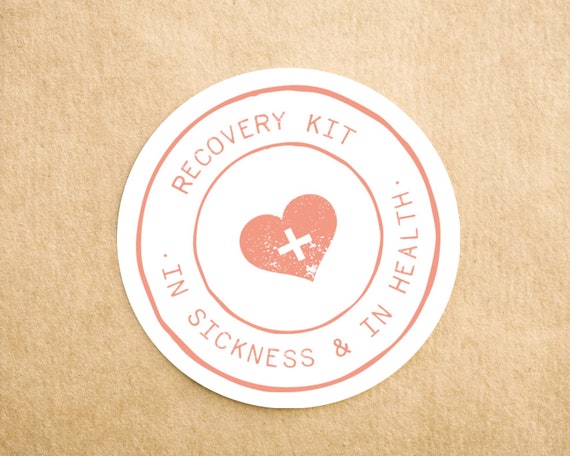 Recovery Kit Sticker - In Sickness & In Health - Wedding or ...
