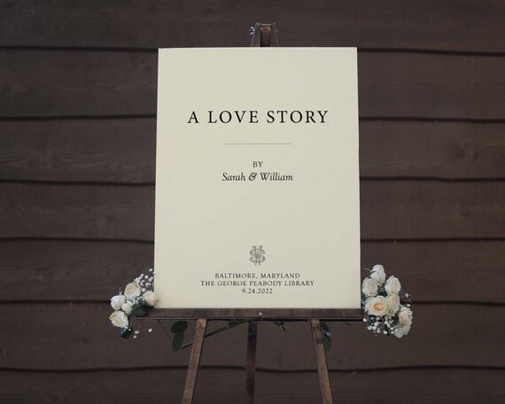 Book Wedding Welcome Sign Printed and Digital File Option - Etsy