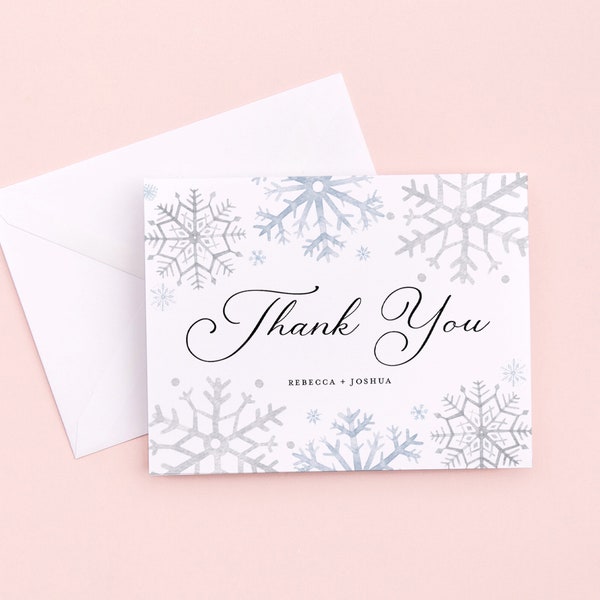 Winter Thankyou Cards - Etsy