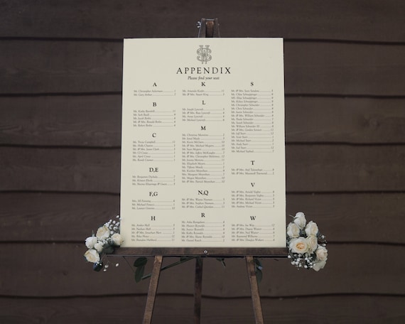 Literary Wedding Seating Chart Design Only Book Theme - Etsy