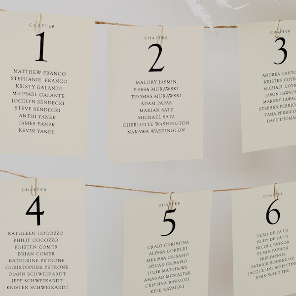 Table Seating Chart Book Theme - Etsy