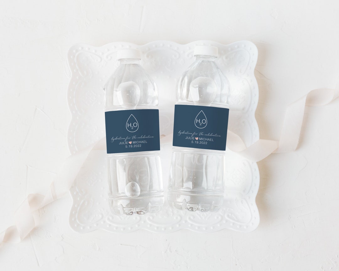 H20 Water Bottle Label Printed Geek Chemistry Party Theme - Etsy