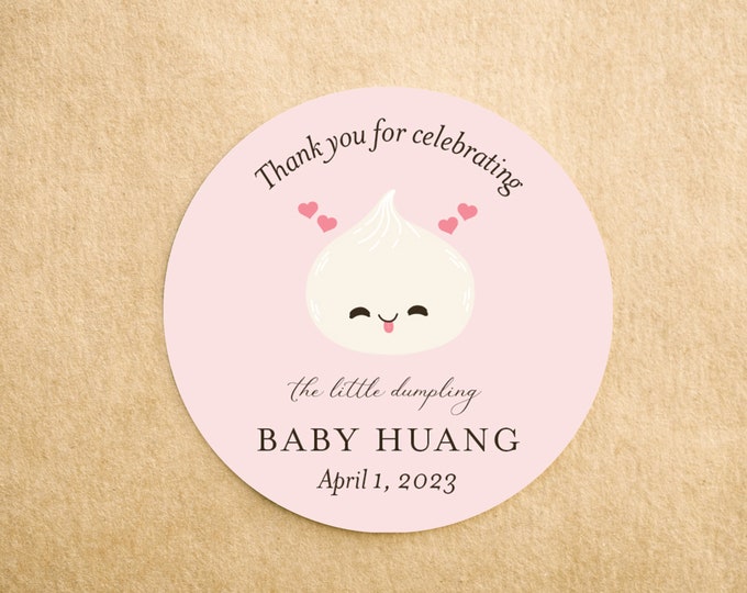 Dumpling Favor Tags, Little Dumpling 1st Birthday Party Bag Label, Bao ...