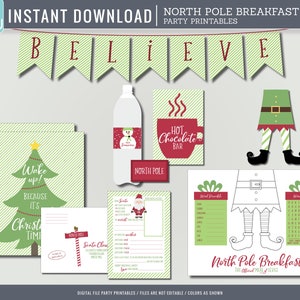 North Pole Breakfast Printables Elf Ideas Elf Printables Breakfast With ...