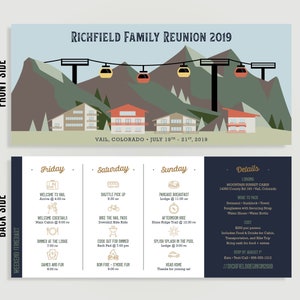 Ski Resort Family Reunion Invitation With Itinerary - Birthday ...