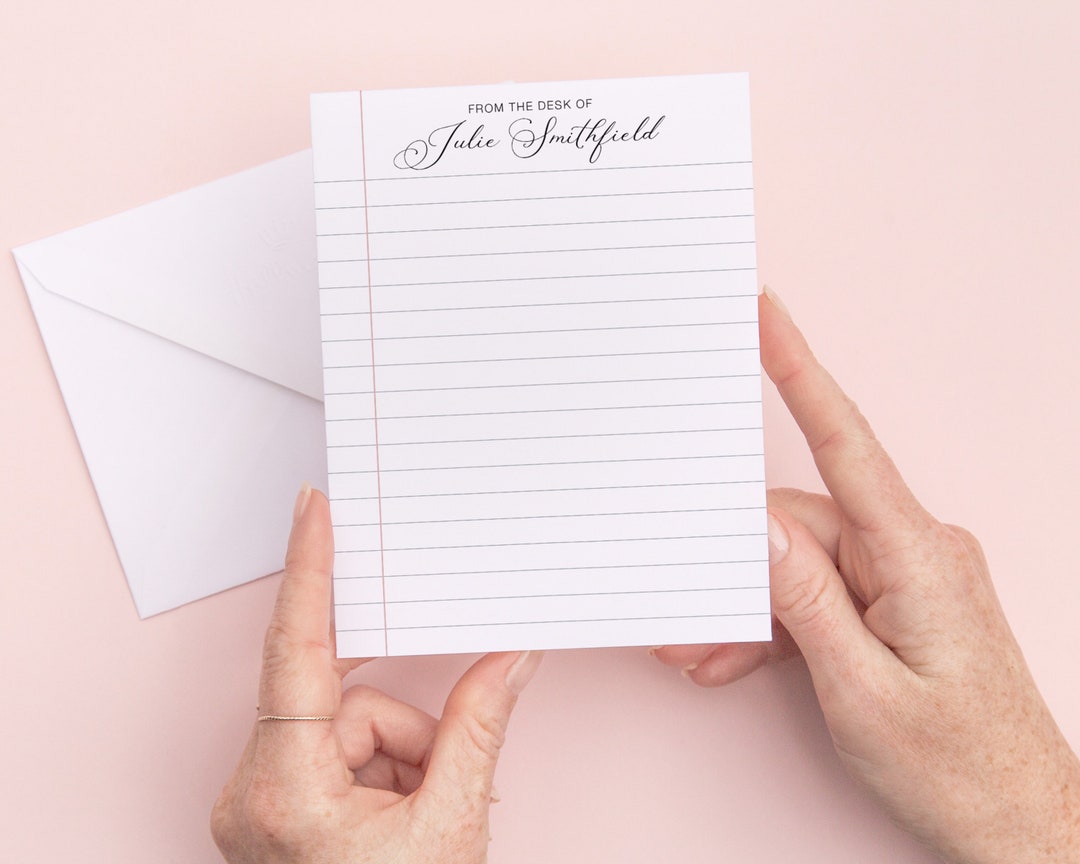 Notebook Thank You Card School Theme Bridal Shower Printed - Etsy