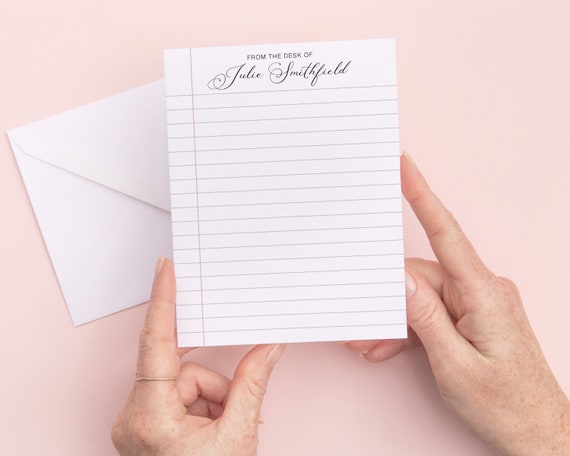 Notebook Thank You Card - School Theme Bridal Shower - Printed by Bash ...