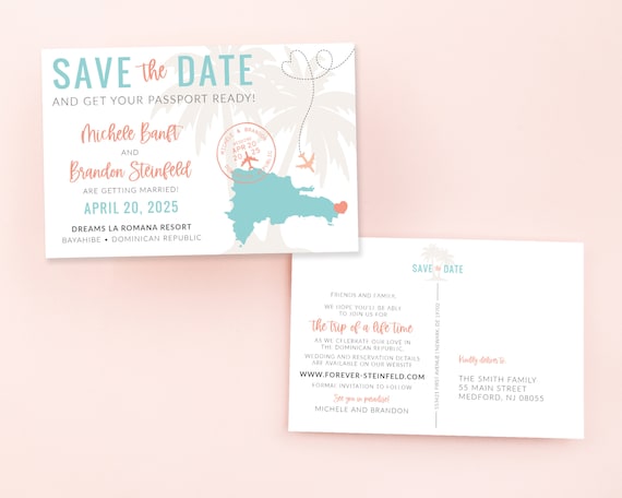 Destination Wedding Save the Date Postcard Save the Date | Etsy