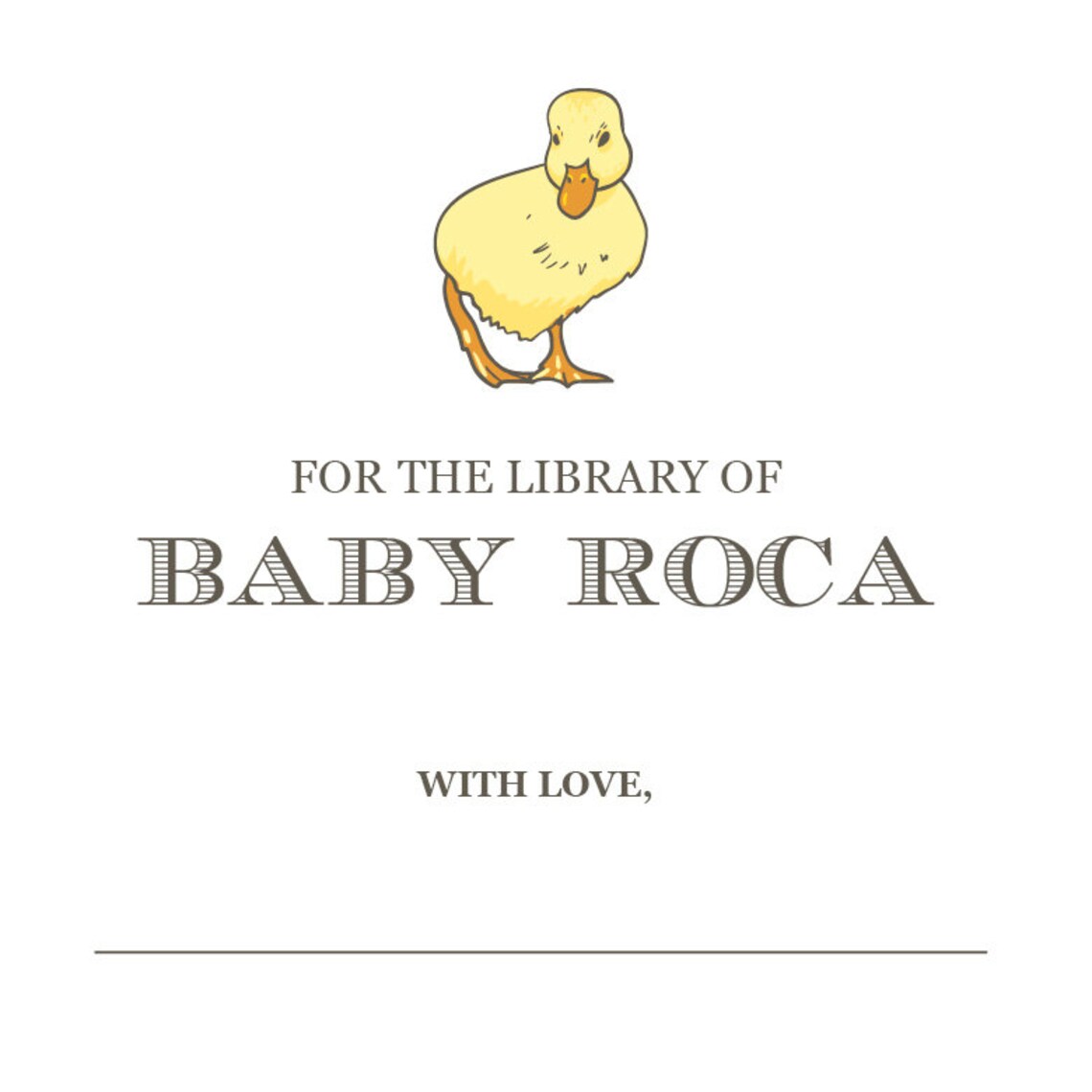 Book Plate Sticker for Children's Book Baby Shower - Etsy