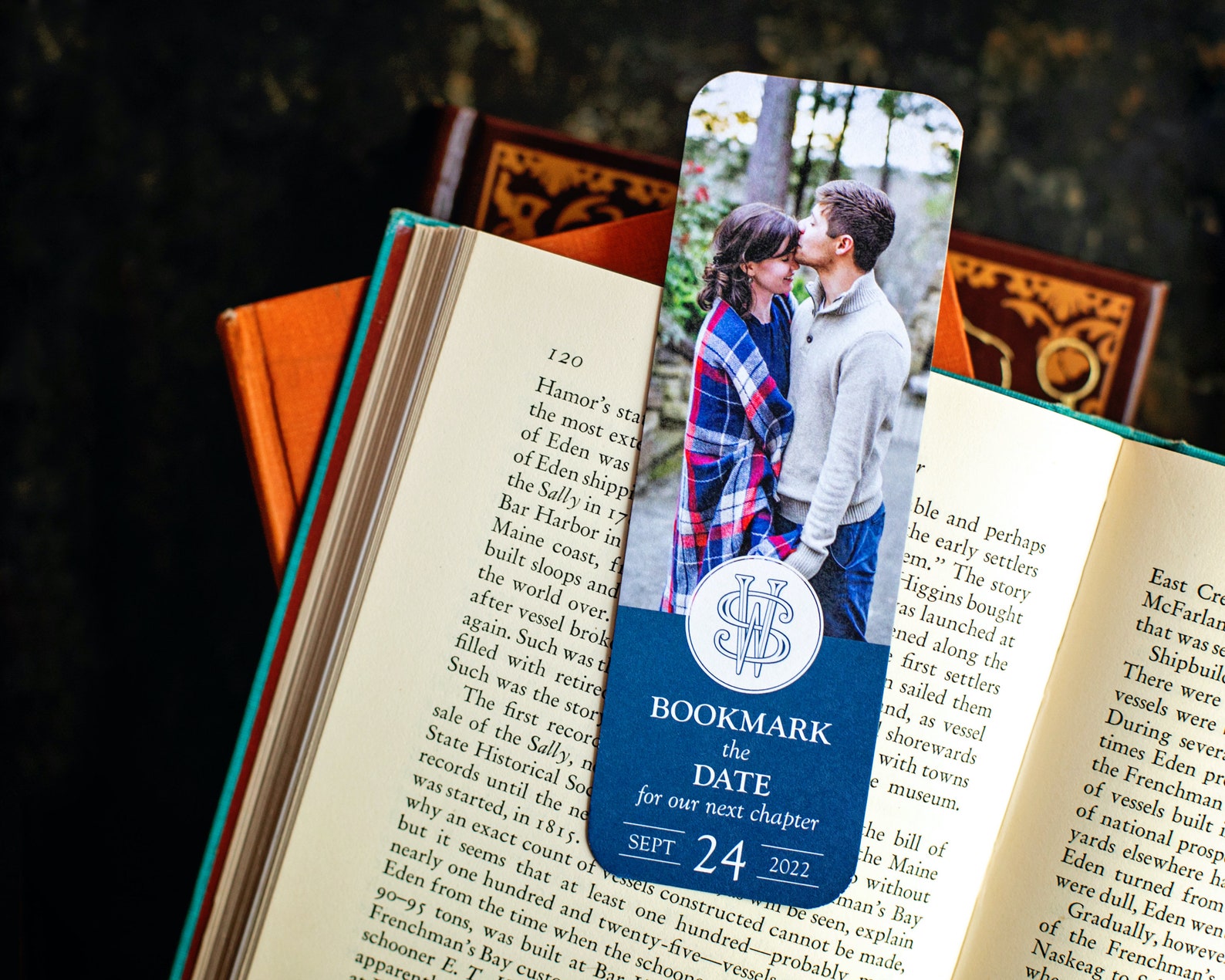 Bookmark Save the Date Library Card Literary Wedding - Etsy