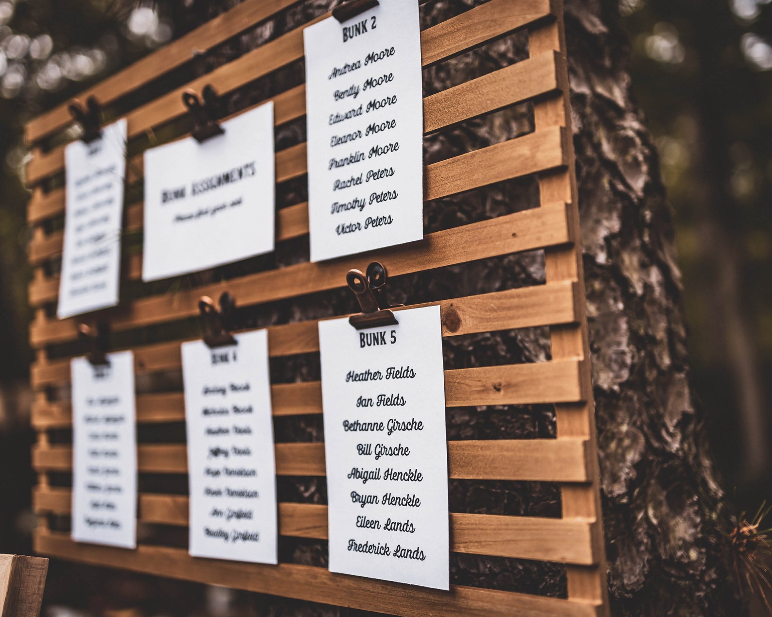 Bunk Assignment Cards Table Seating Chart or Sleeping - Etsy