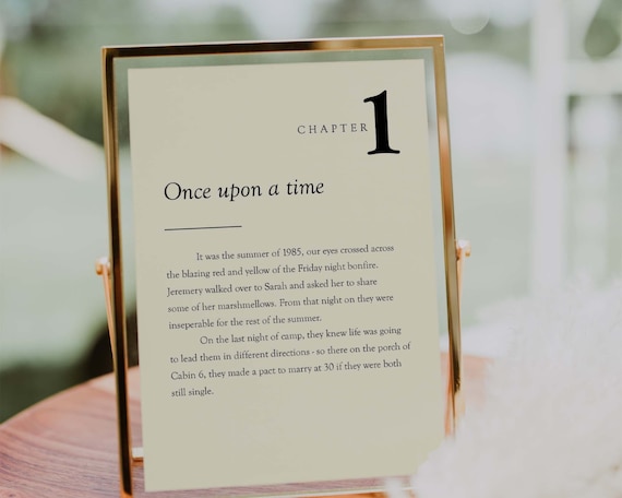 Chapter Table Numbers Book Theme Wedding | Etsy