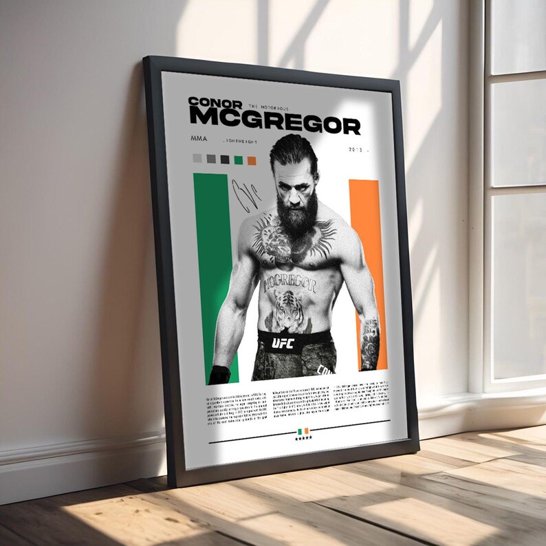 Conor Mcgregor Poster | UFC Fighter Wall Art | MMA Legend Art | Man ...