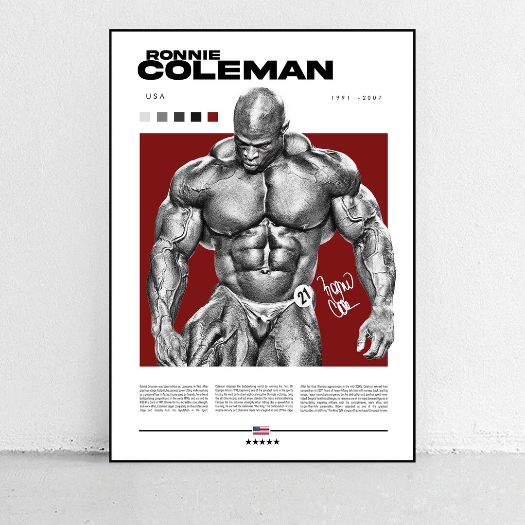 Mr. Olympia Legend Poster: Ronnie Coleman Poster, Mr. Olympia Wall Art ...