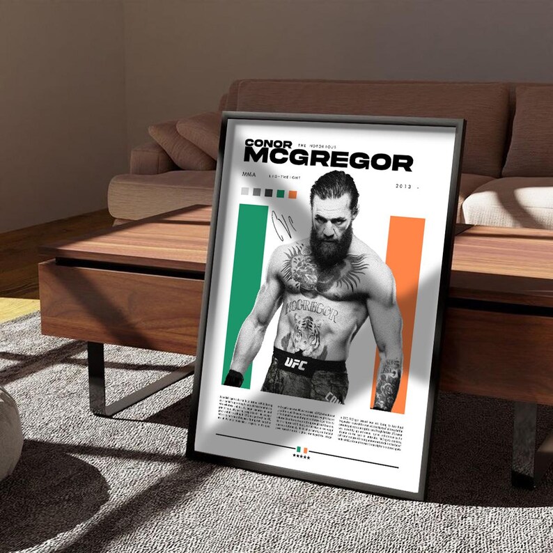 Conor Mcgregor Poster | UFC Fighter Wall Art | MMA Legend Art | Man ...
