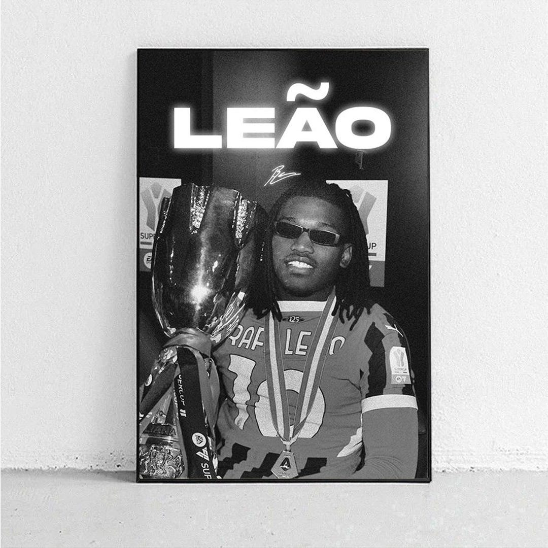 Rafael Leão Football Poster: AC Milan Soccer Wall Art - Etsy