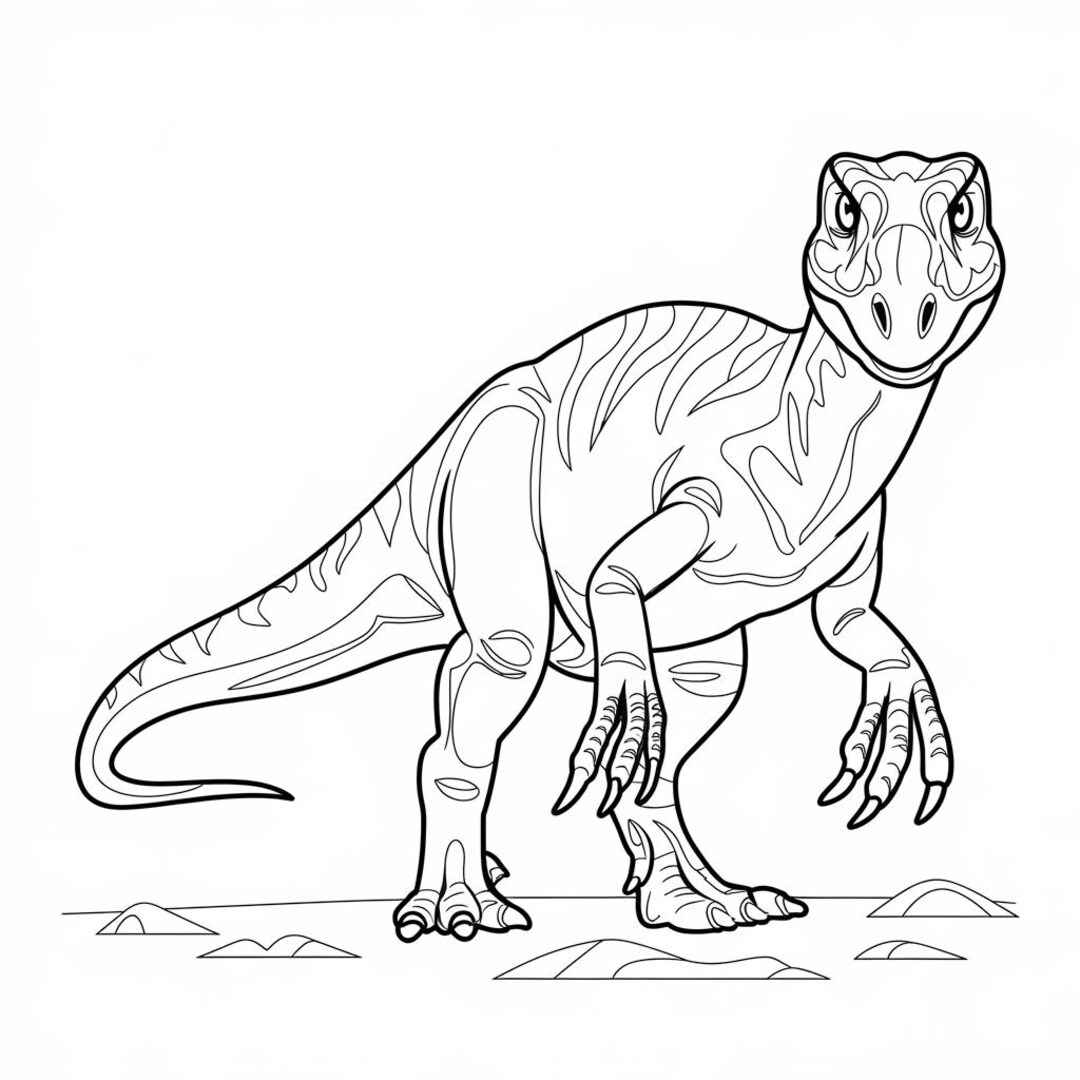 25 Dino Coloring Pages for Little Explorers From 4 Years - Etsy