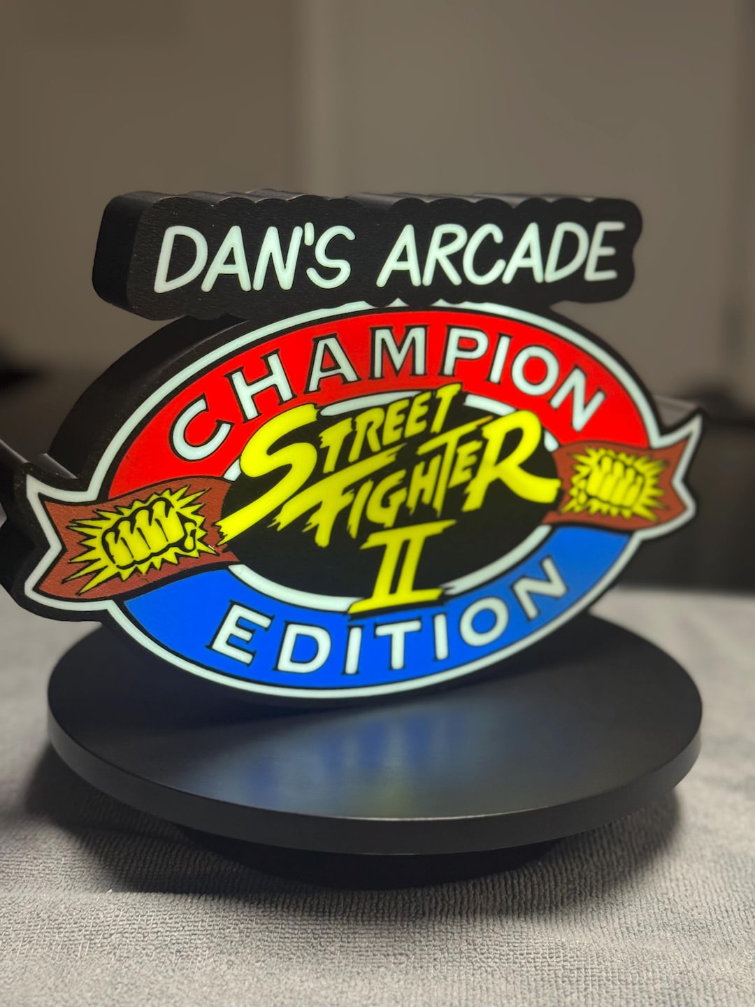 Custom 3D Printed LED Arcade Sign, Backlit Displays Pinball, RV, Pets ...