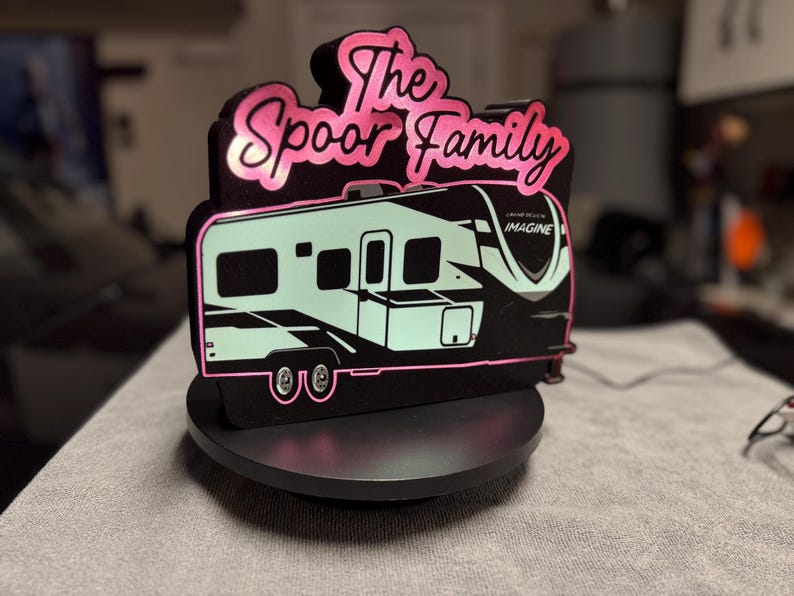 Custom 3D Printed LED Arcade Sign, Backlit Displays Pinball, RV, Pets ...