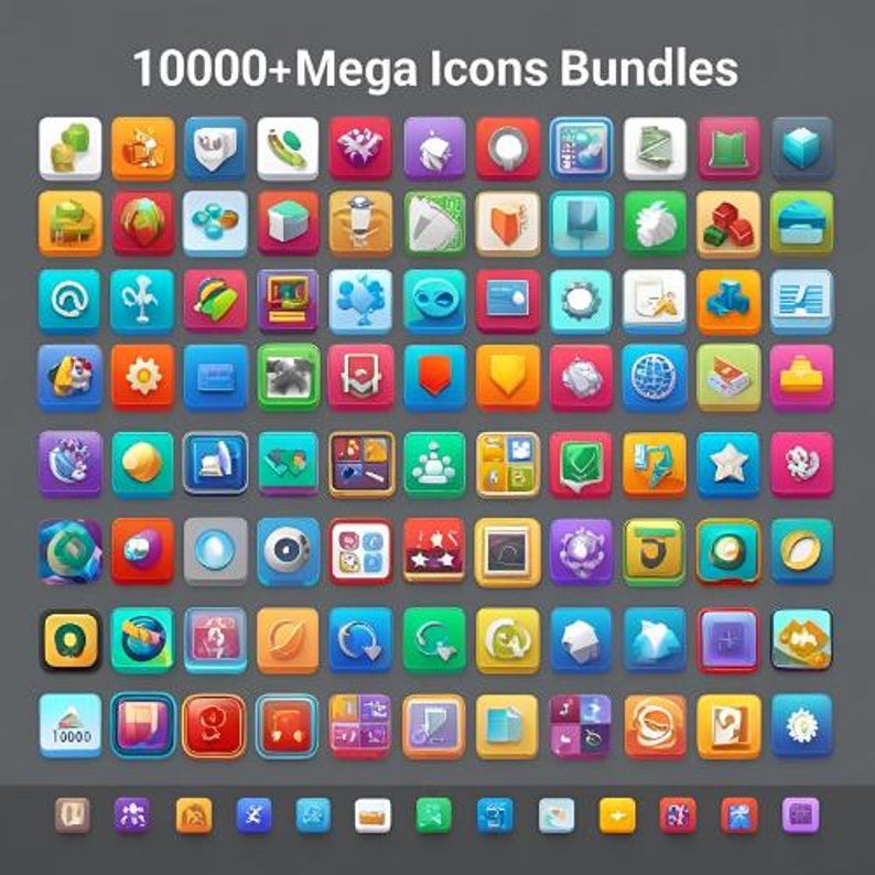 Icons 10,000 SVG Mega Bundle -, Icons PPT, Business Icons, Social Media ...