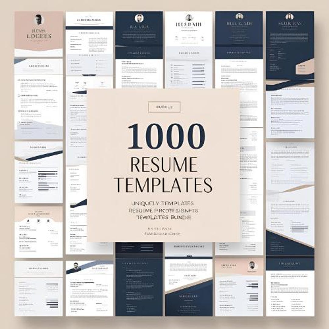 Ultimate 1000 Resume Templates Bundle | Modern & Professional CV ...