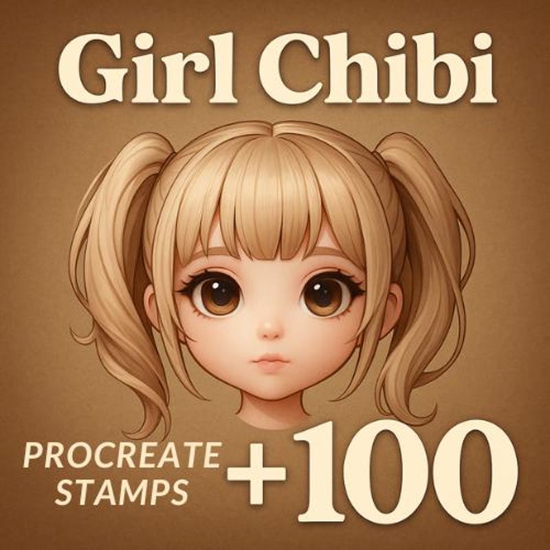 Procreate Chibi Stamps - Etsy