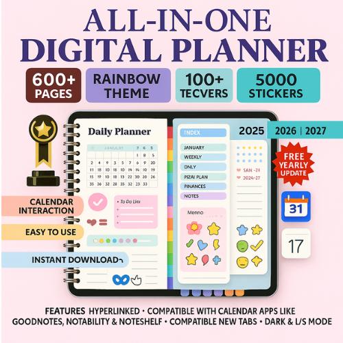 Ultimate Digital Planner Bundle 2025-2026-2027 – Hyperlinked Goodnotes ...
